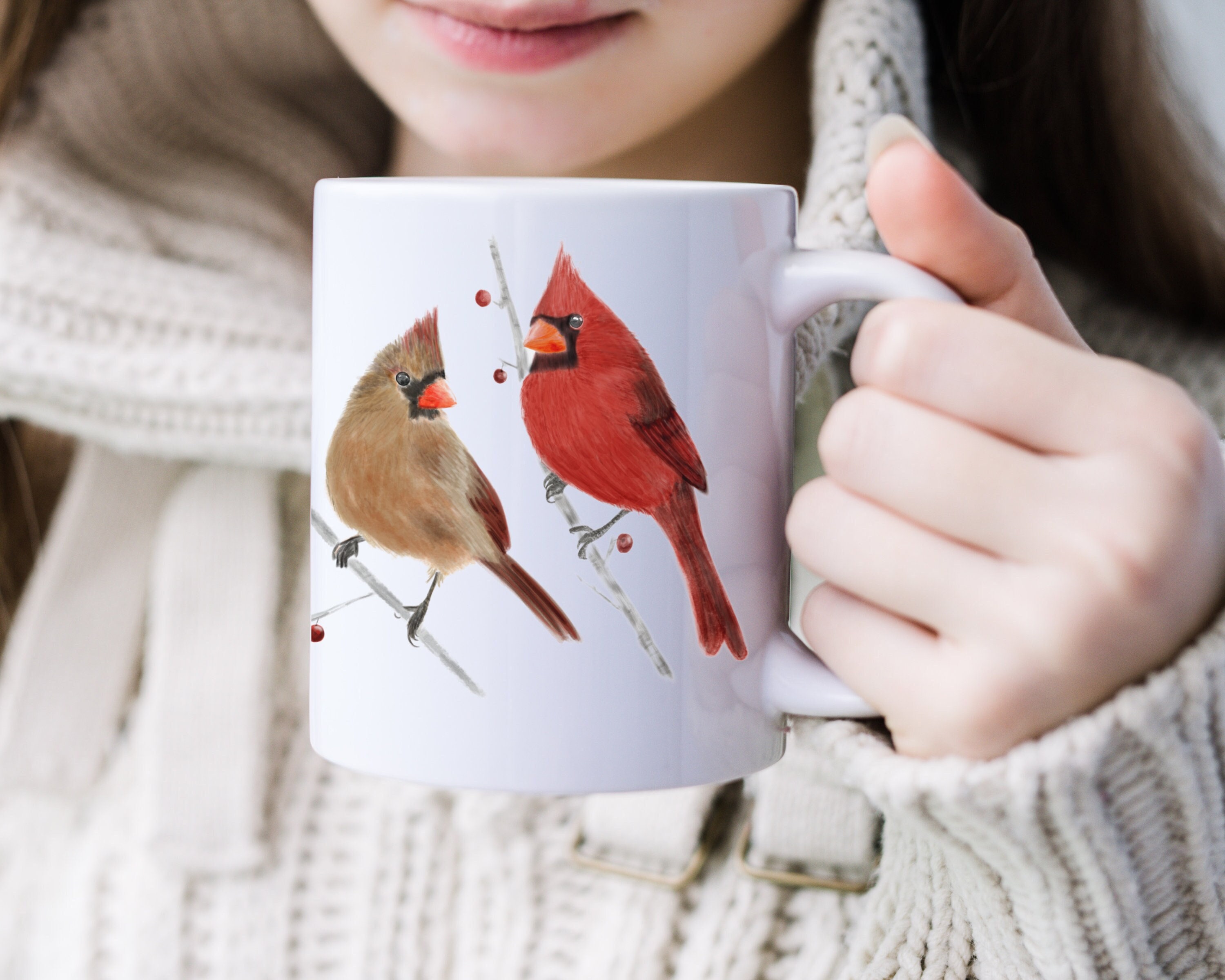 Cardinal Pair Mug Cardinals Mug Cardinals Christmas Mug - Etsy