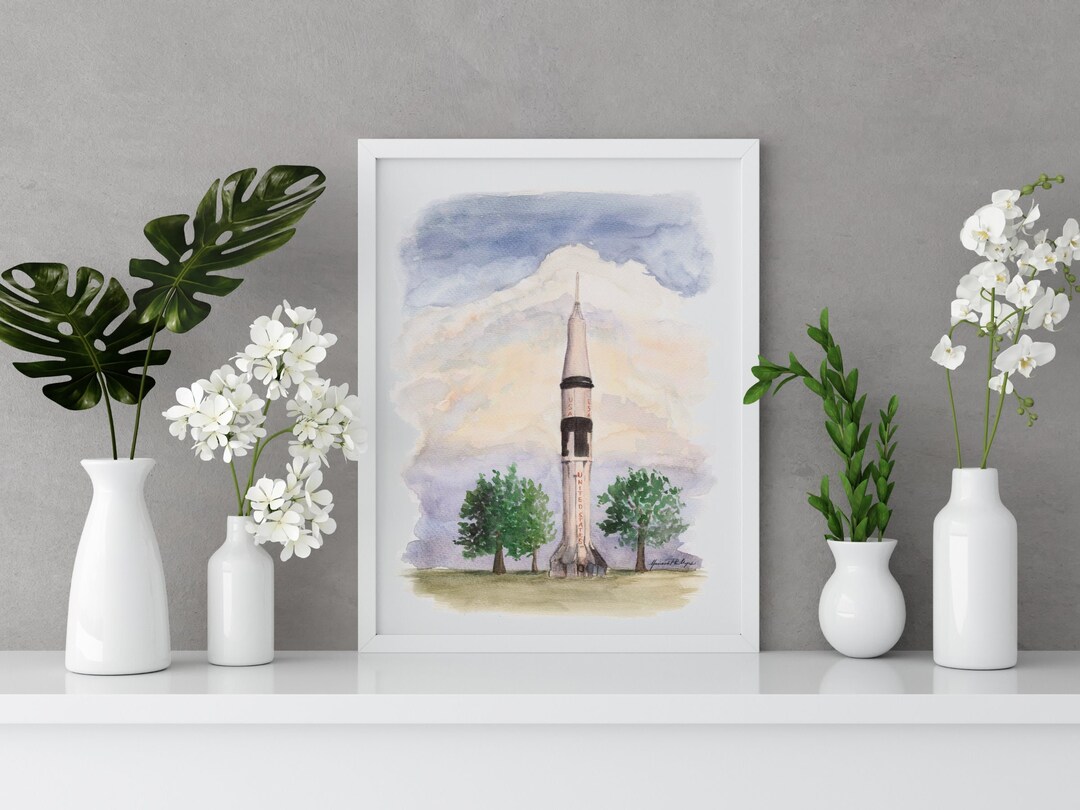 NASA Saturn 1B Rocket Painting Ardmore AL Near Huntsville Alabama ...