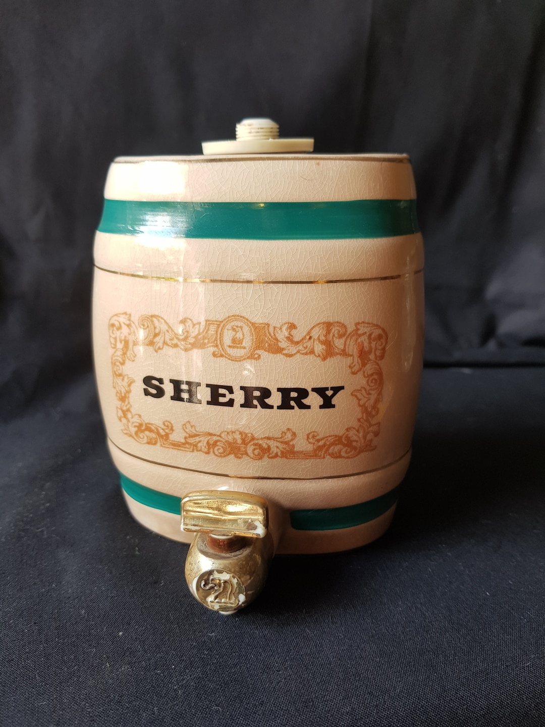 B2 Vintage Wade Royal Victoria Pottery Sherry Barrel Decanter W & A ...