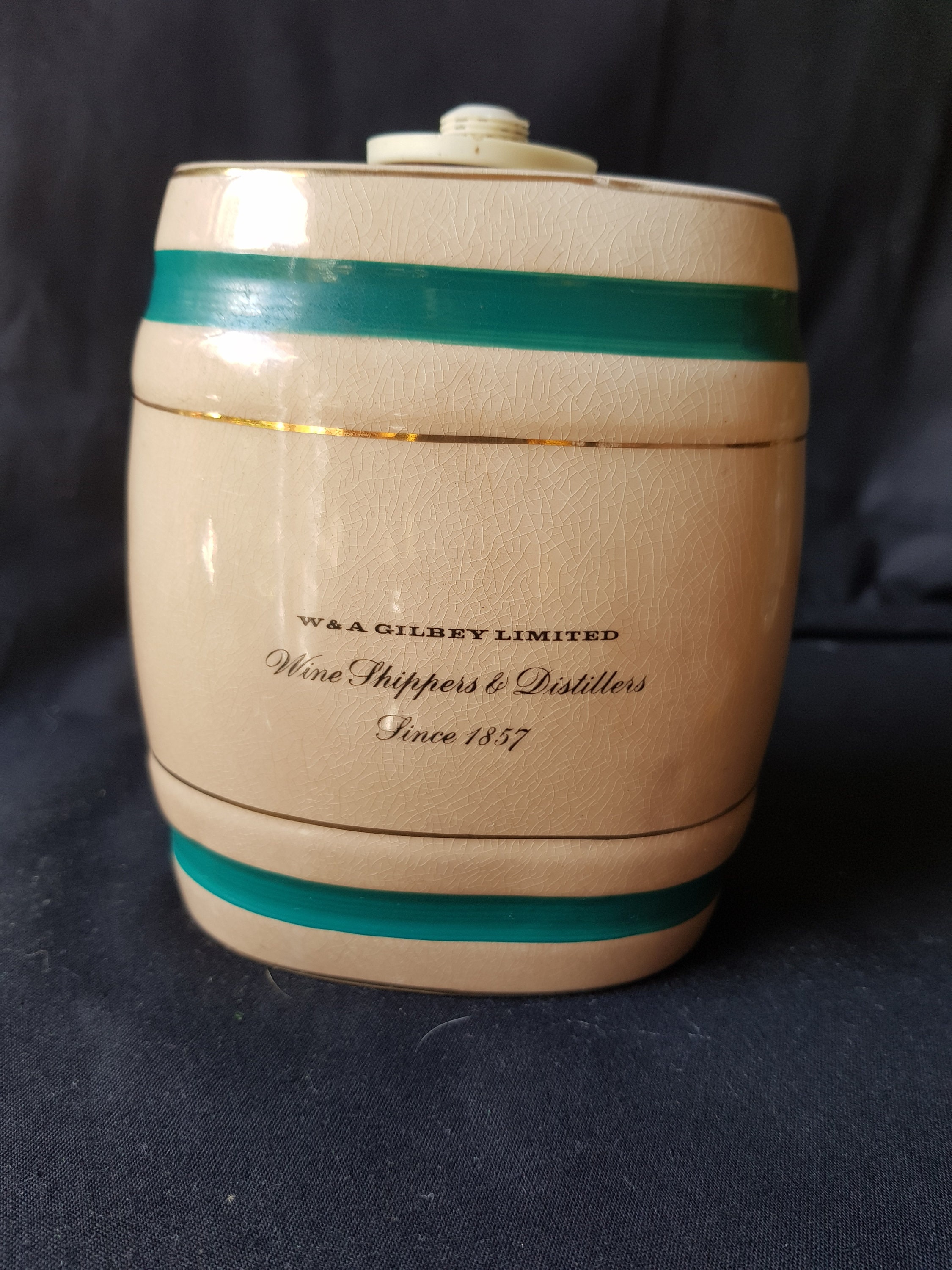 B2 Vintage Wade Royal Victoria Pottery Sherry Barrel Decanter W & A ...