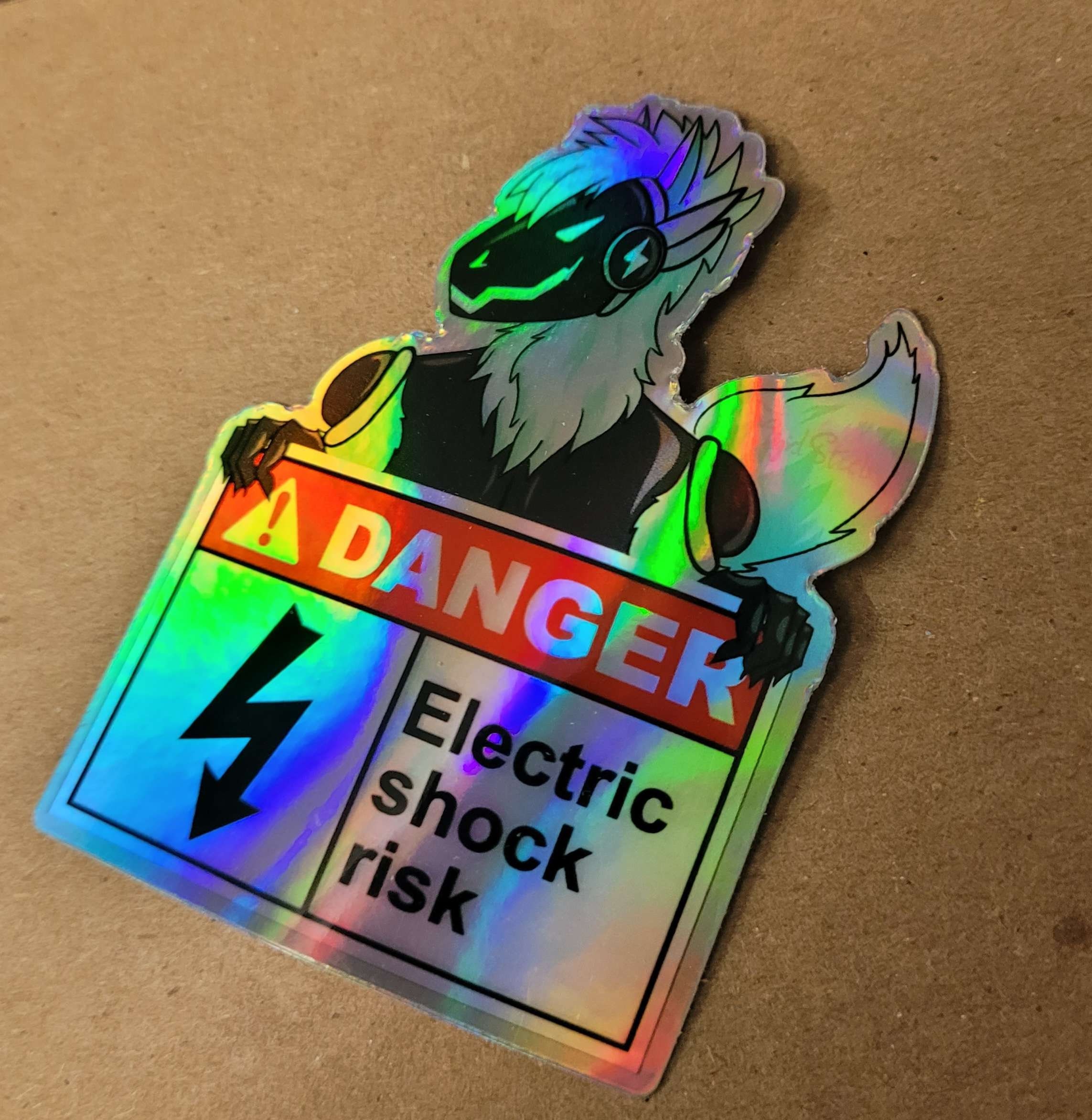 Holographic Protogen Sticker Holo Furry Sticker - Etsy