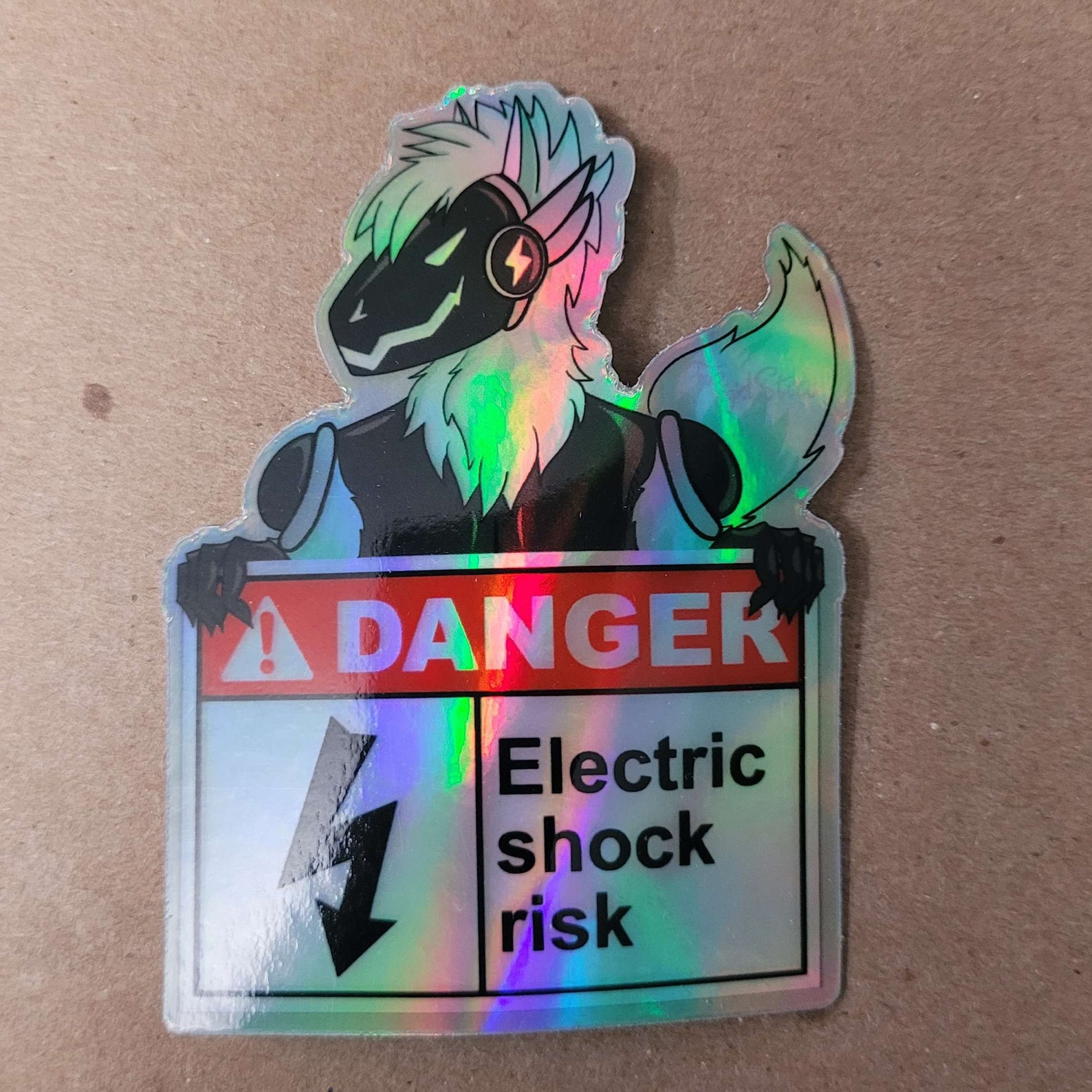 Holographic Protogen Sticker Holo Furry Sticker - Etsy