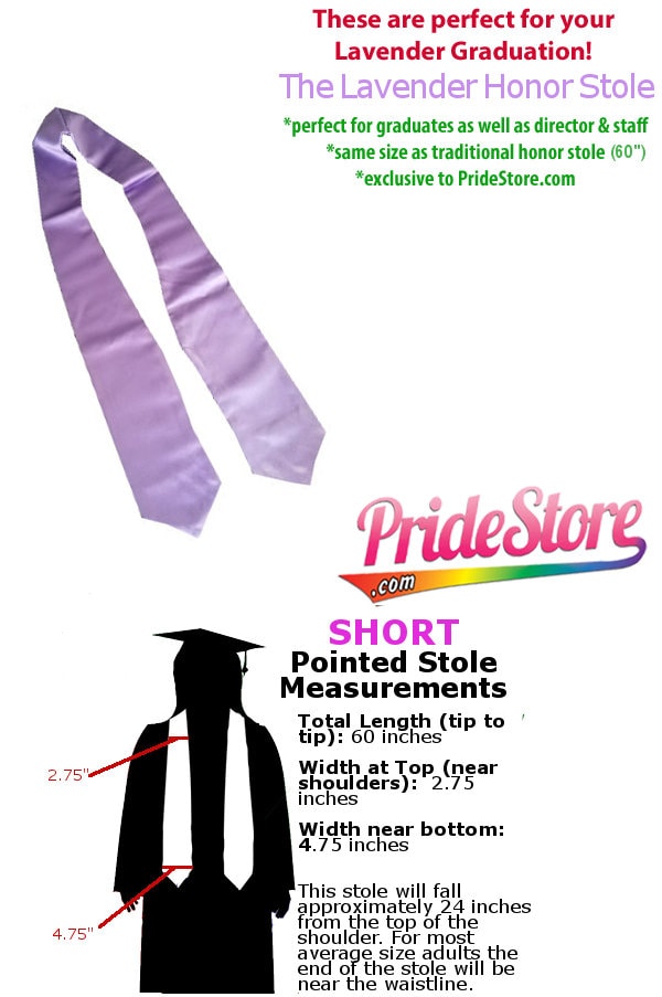 Lavender Purple Graduation Honor Stole Graduate Choir Sash Clergy LGBT ...