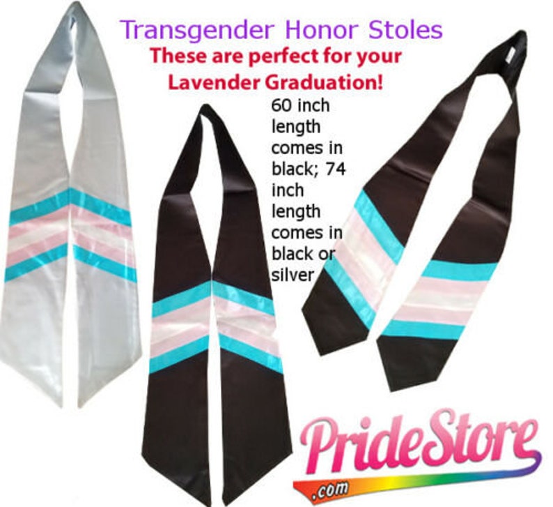 Transgender Graduation Honor Stole Graduate Trans Choir Sash - Etsy