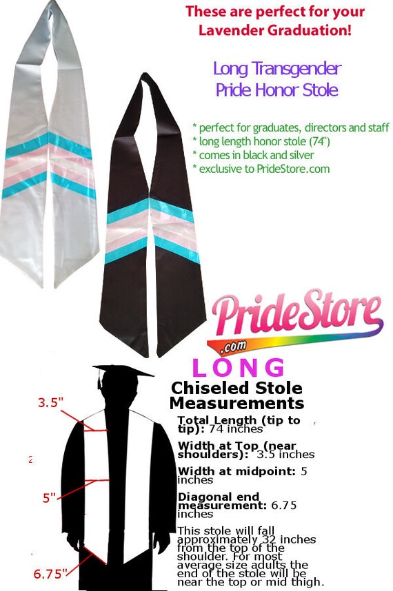 Transgender Graduation Honor Stole Graduate Trans Choir Sash - Etsy
