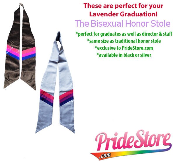 Bisexual Bi Graduation Honor Stole Graduate Choir Sash Clergy LGBT ...