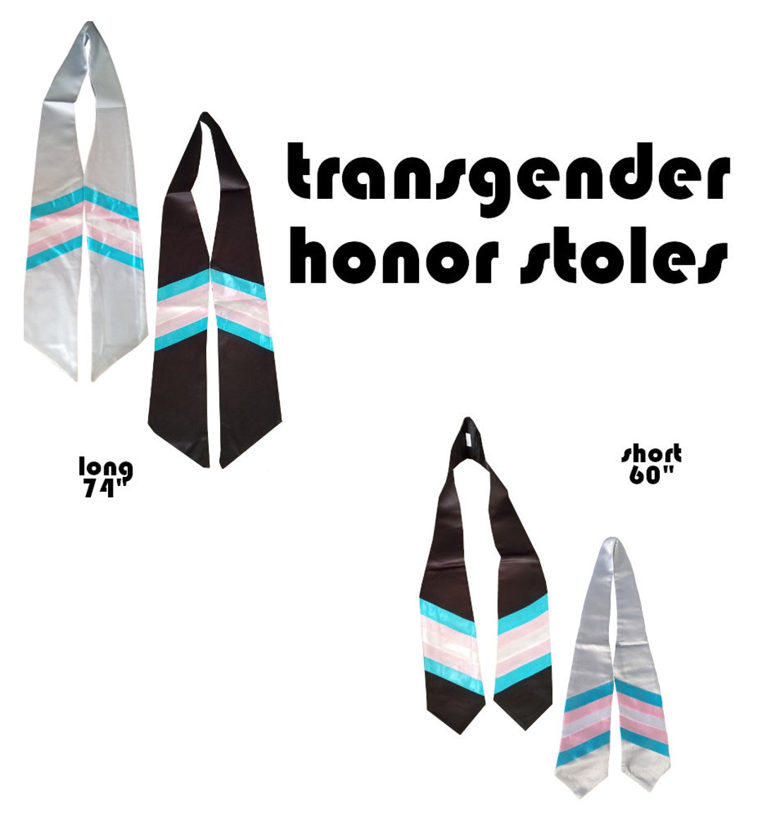 Transgender Graduation Honor Stole Graduate Trans Choir Sash Clergy ...