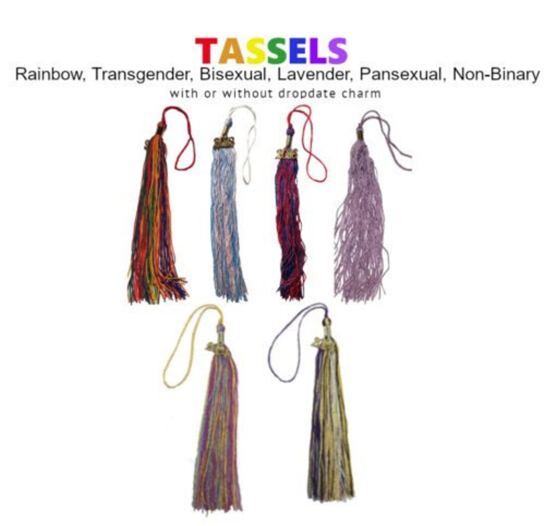 Rainbow Graduation Tassel LGBTQ Gay Grad Pansexual Bisexual Non-binary ...
