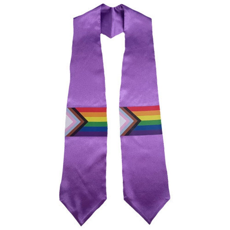 Progress Pride Rainbow LGBTQ Graduation Honor Stole Graduate Choir Sash ...