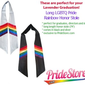 Rainbow LGBTQ Graduation Honor Stole Graduate Choir Sash Clergy LGBT ...