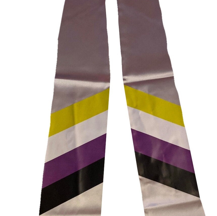 Non-binary Pride LGBTQ Graduation Honor Stole Queer Graduate Choir Sash ...