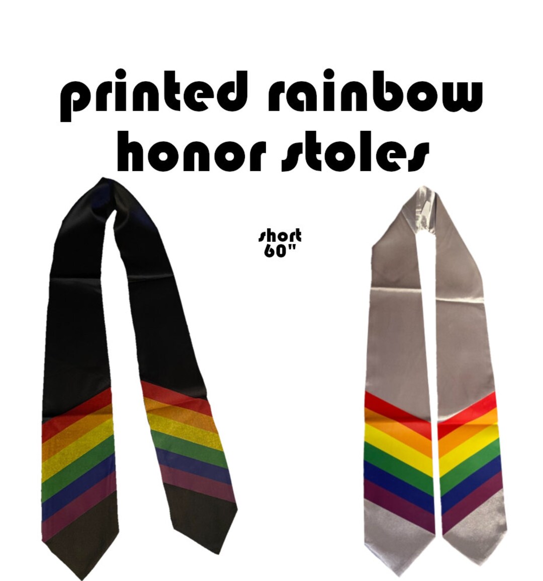 Rainbow LGBTQ Graduation Honor Stole Graduate Choir Sash Clergy LGBT ...