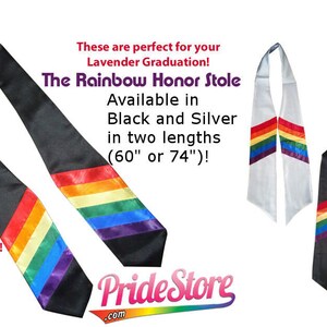 Rainbow LGBTQ Graduation Honor Stole Graduate Choir Sash Clergy LGBT ...