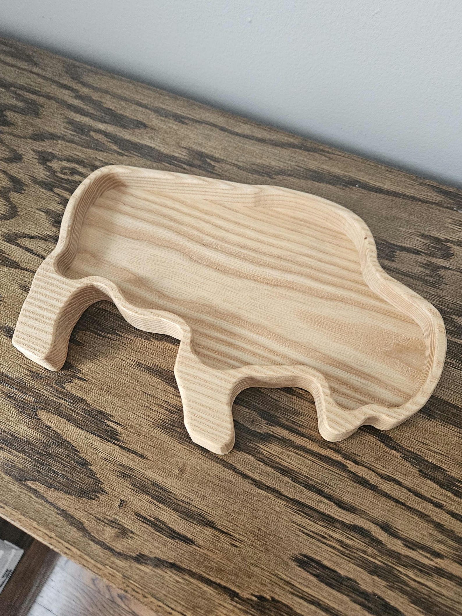 Wooden Buffalo Tray || Bison Organizer || Small Organizer, Catch-all ...
