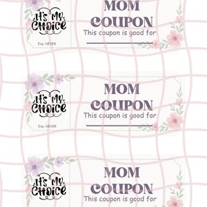 Mom Coupon Book Printable - Mother's Day Gift From Kids or Partner| DIY ...