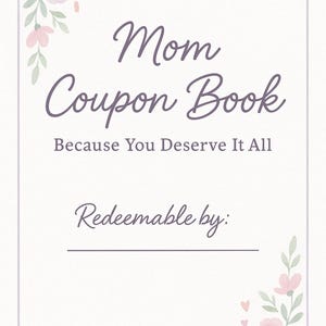 Mom Coupon Book Printable - Mother's Day Gift From Kids or Partner| DIY ...