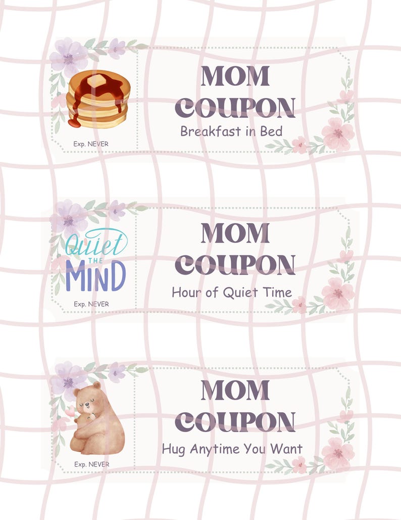 Mom Coupon Book Printable - Mother's Day Gift From Kids or Partner| DIY ...