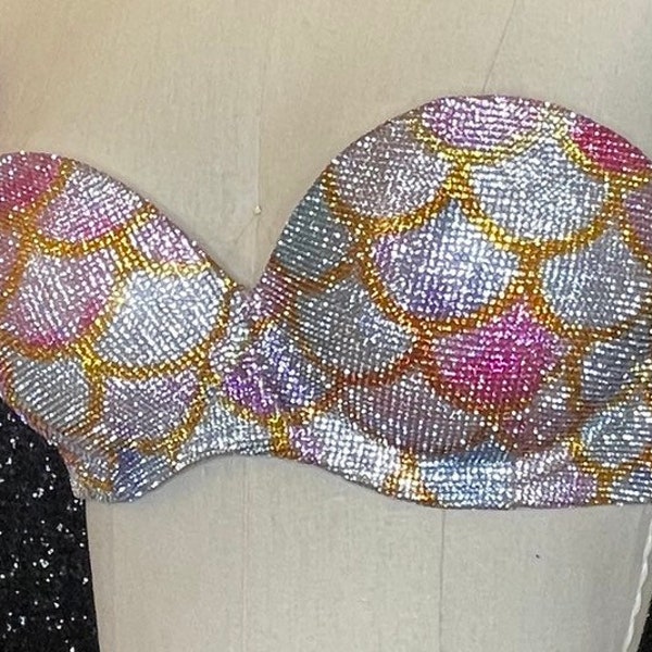 Rhinestone Bra - Etsy
