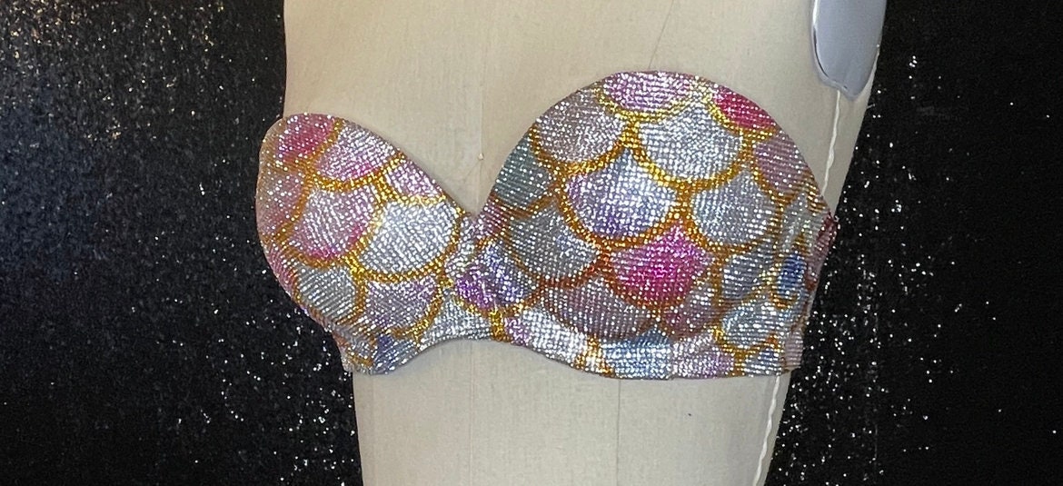Rhinestone Encrusted Bras With Patterns - Etsy