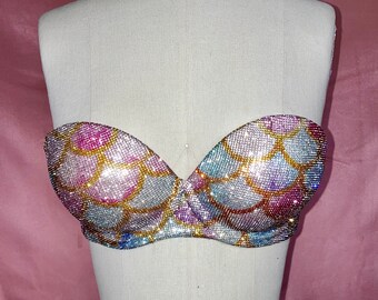 Rhinestone Bra - Etsy