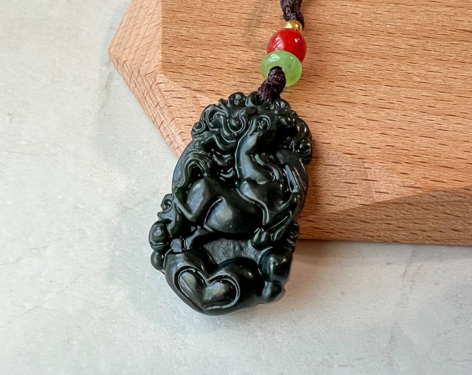 Jadeite Jade Snake Chinese Zodiac Carved Pendant Necklace, JX-0323 ...