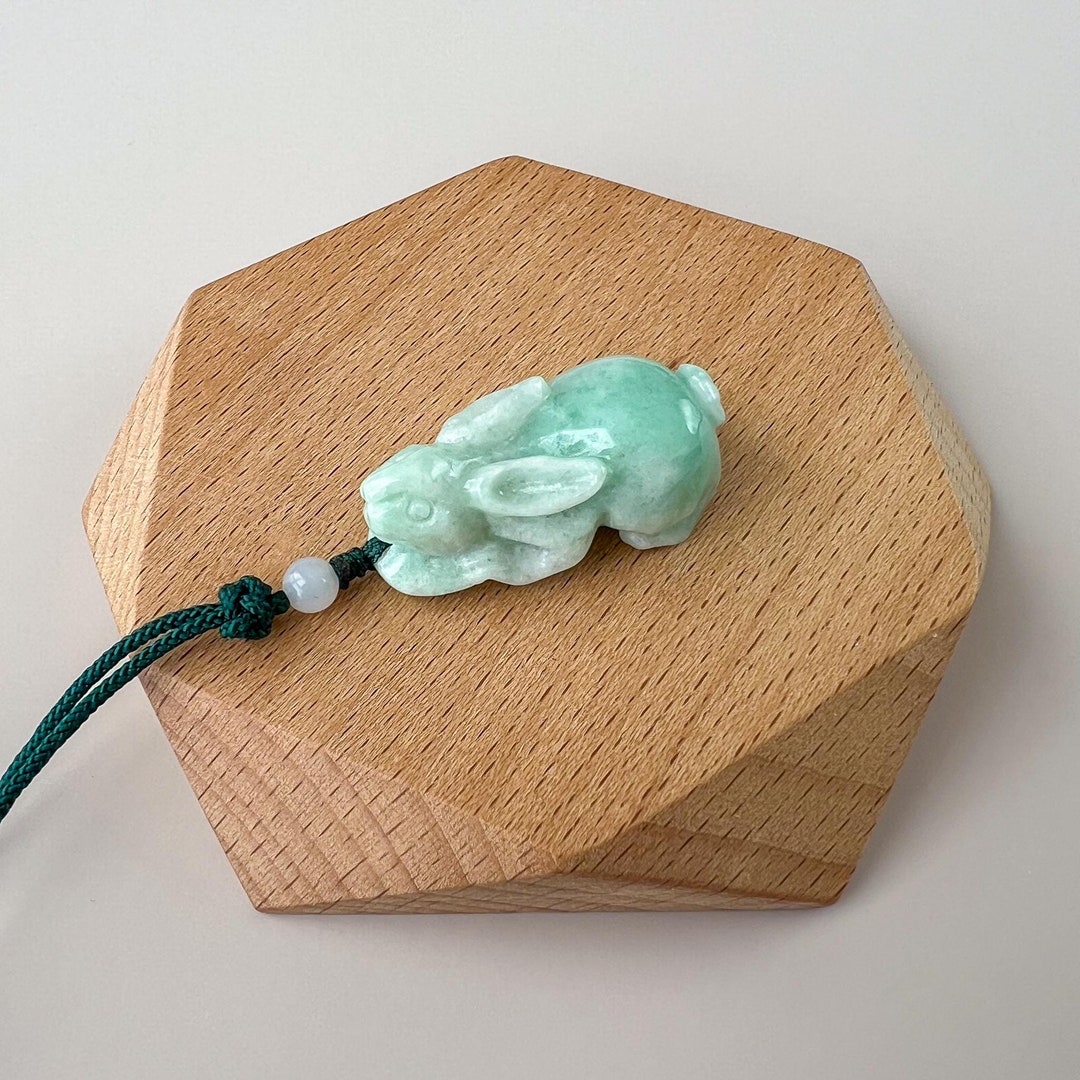 Rabbit Jade Pendant, Hand Carved Jadeite Jade Pendant, YGR-0223 ...