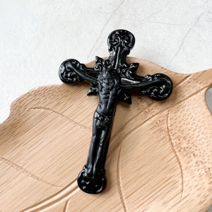 Black Jade Crucifix Cross Jesus, Jadeite Jade, Omphacite, Cross Carved ...