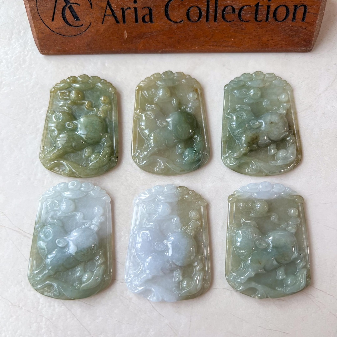 Prosperity Pig Jade Pendant, Jadeite Jade Pig Boar, Chinese Zodiac ...