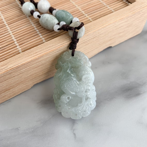 Jadeite Jade Rooster Chicken Chinese Zodiac Carved Pendant | Etsy