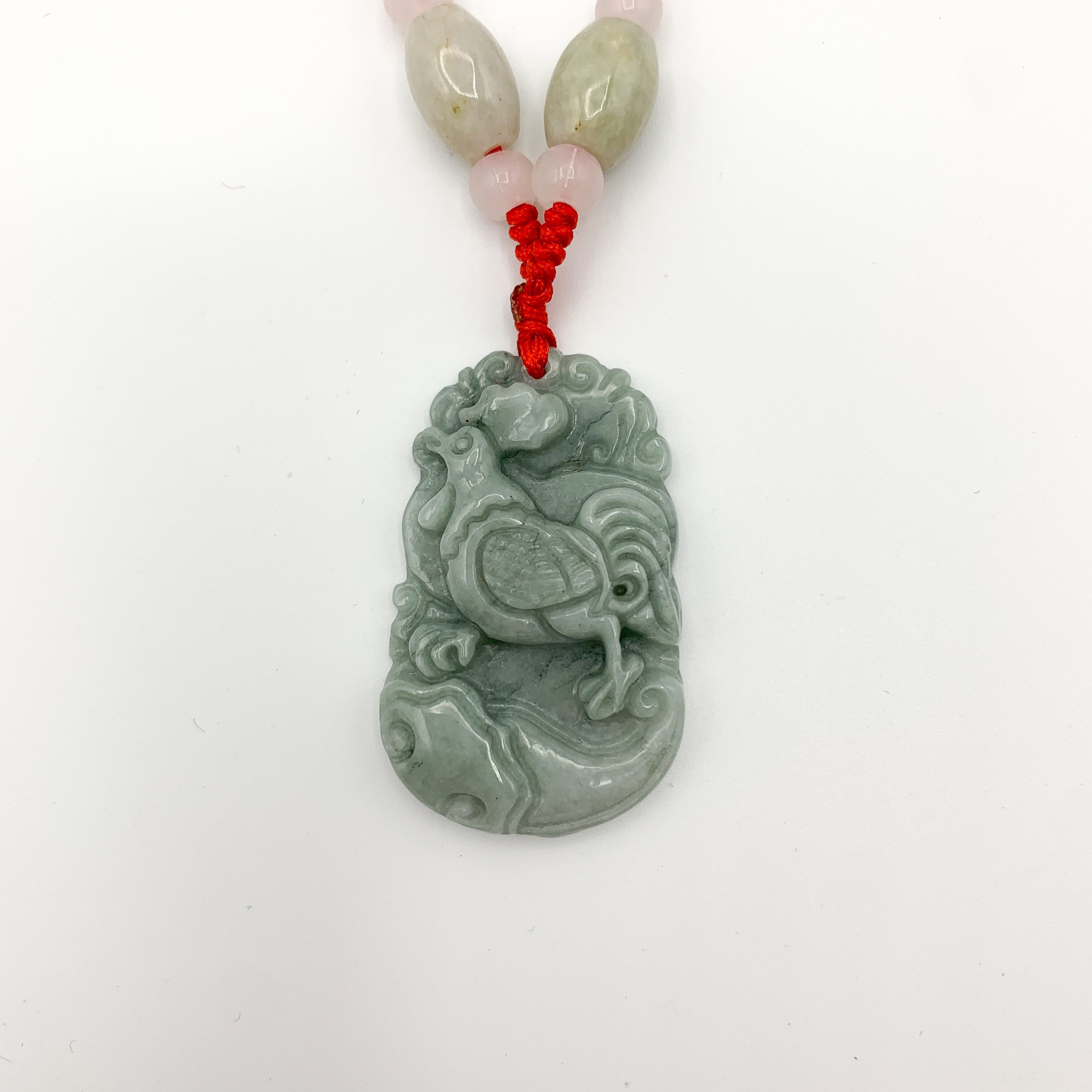 Jadeite Jade Rooster Chicken Chinese Zodiac Carved Rustic | Etsy