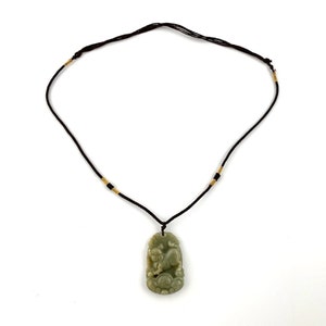 Jadeite Jade Pig Boar Chinese Zodiac Carved Rustic Pendant Necklace, YW ...