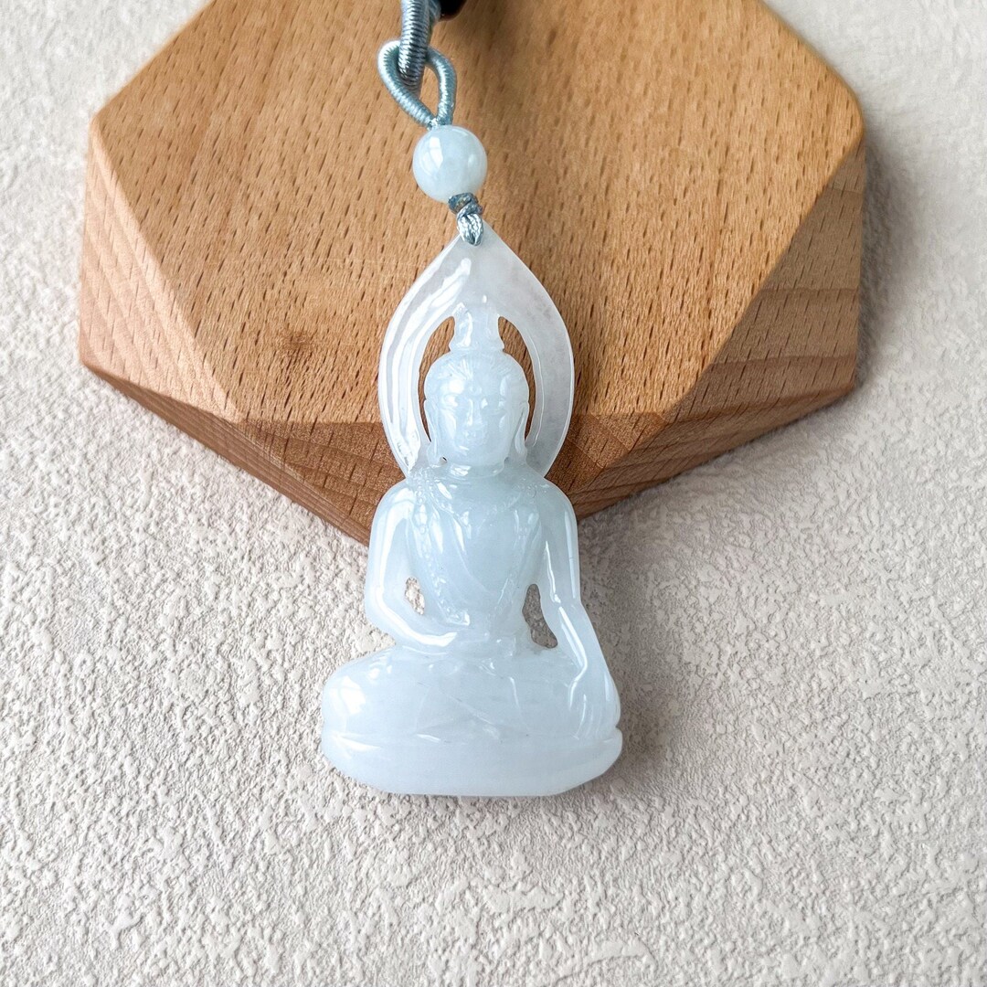 Pure Light Amitabha Buddha Jade Pendant, Jadeite Jade Amitabha Buddha ...