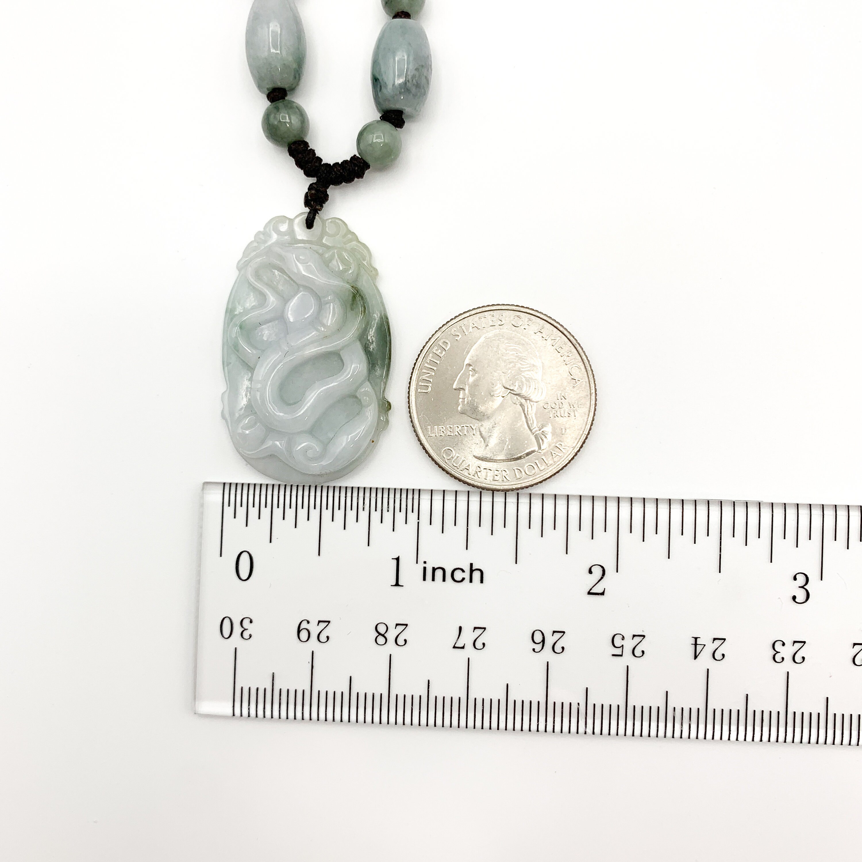Jadeite Jade Snake Chinese Zodiac Carved Pendant Necklace | Etsy