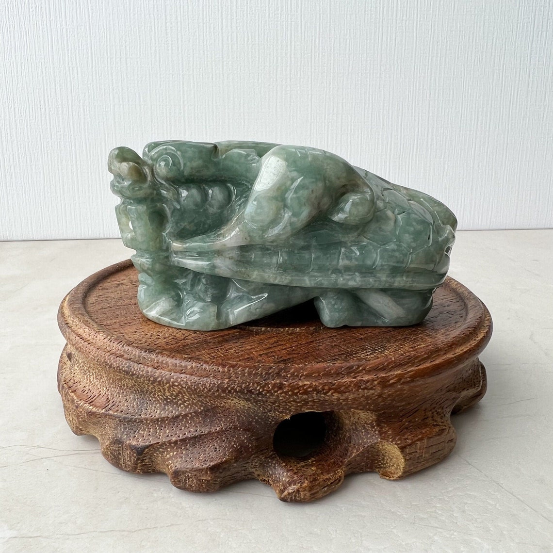 Jadeite Jade Dragon Turtle Chinese Zodiac Hand Carved Feng - Etsy