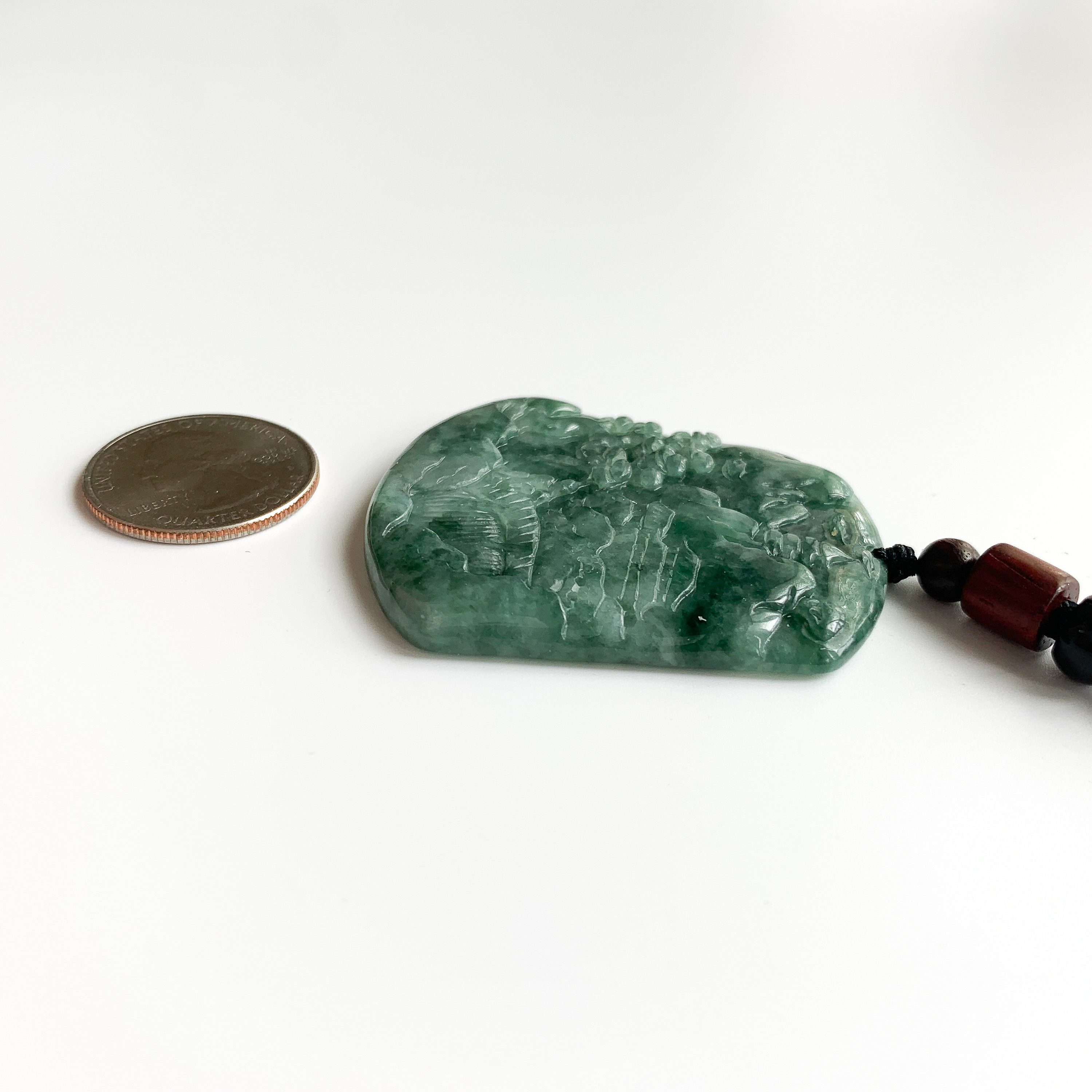 Jadeit Jade Landschaft Berg Wald Fluss Landschaft von Hand | Etsy