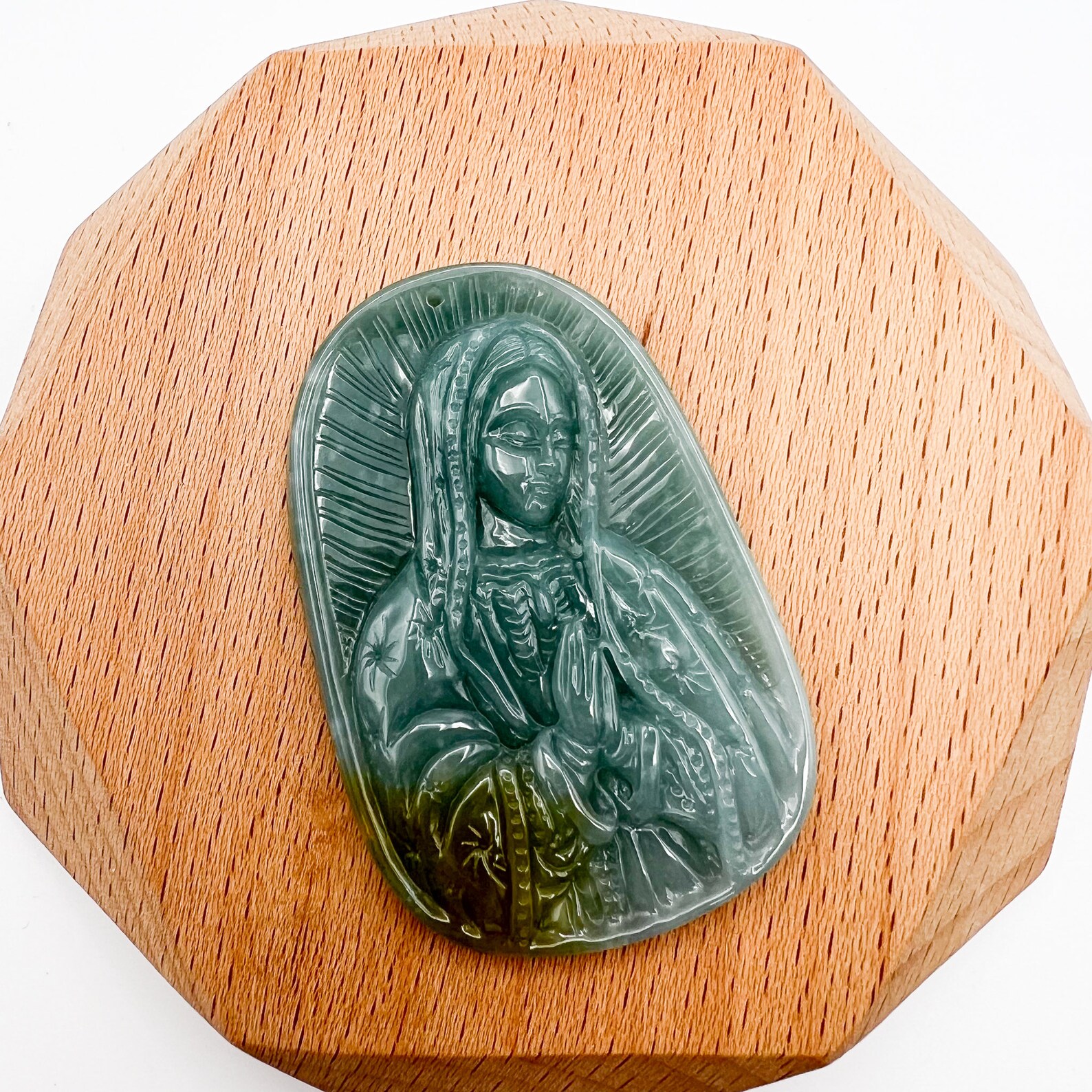 Jadeite Jade Virgin Mary Mother of Jesus Blue Green Jade - Etsy