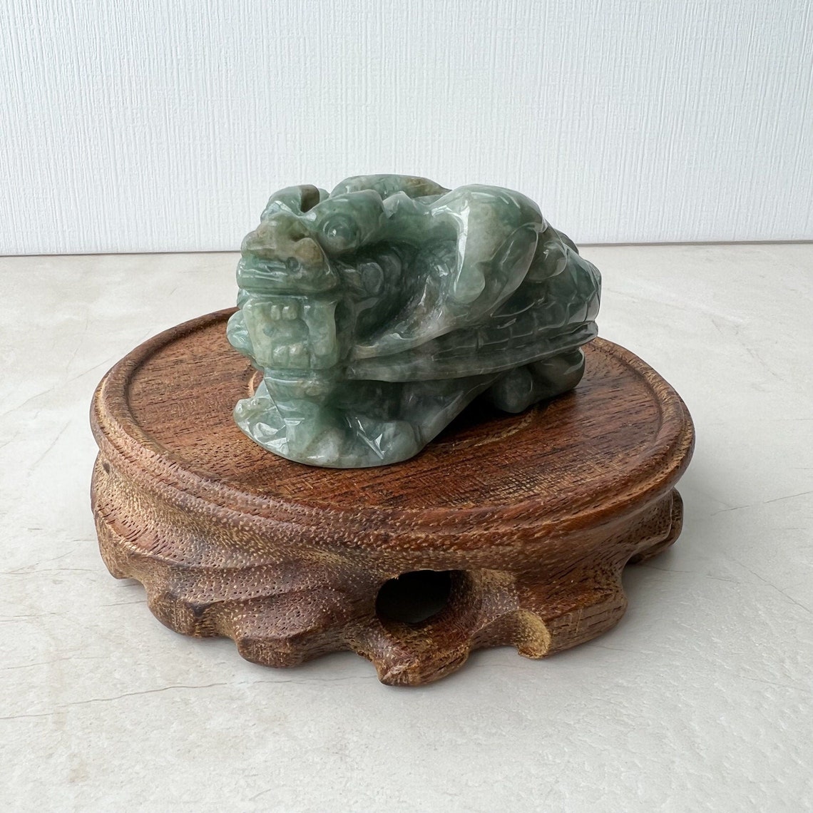 Jadeite Jade Dragon Turtle Chinese Zodiac Hand Carved Feng - Etsy