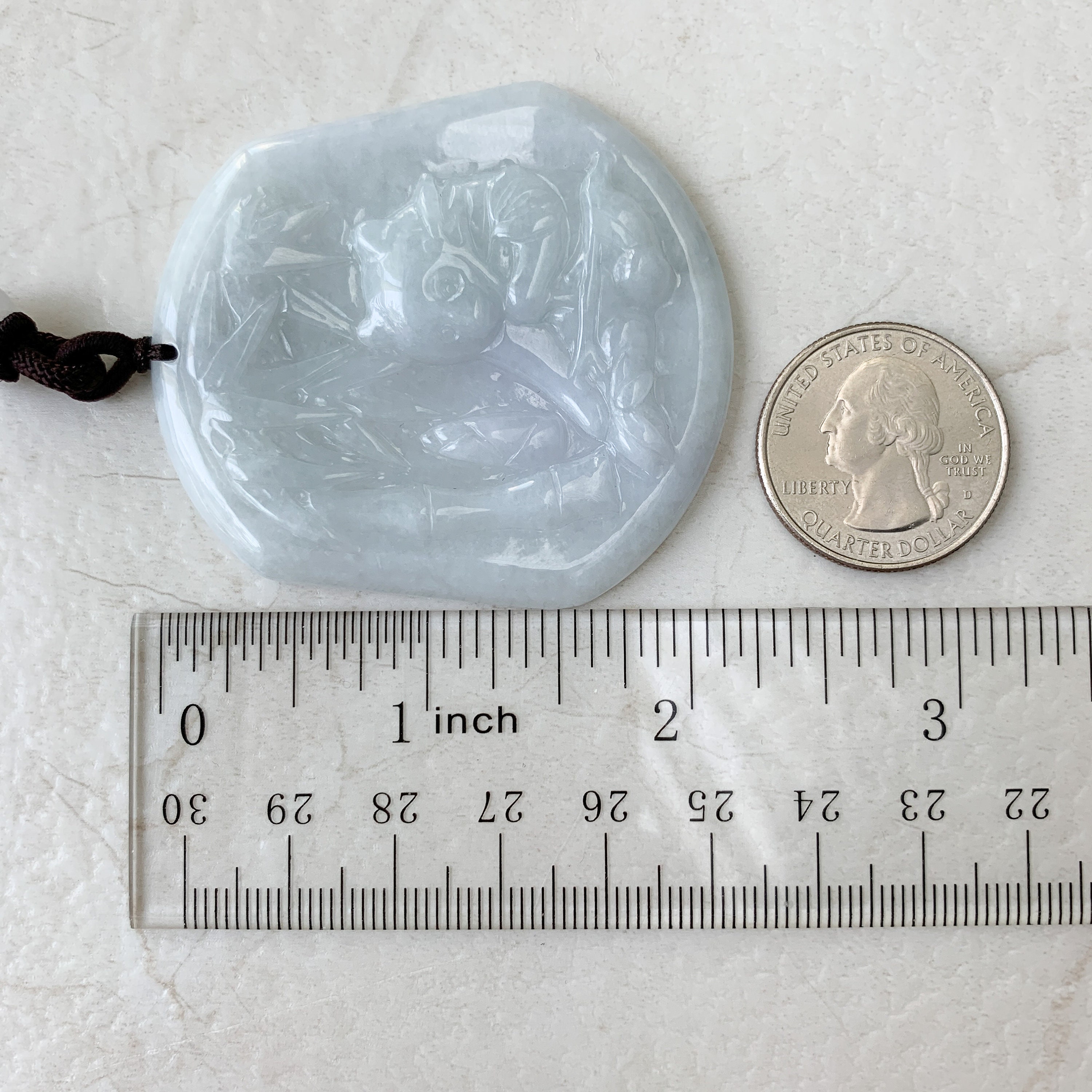 Jadeite Jade Panda With Bamboo Hand Carved Pendant Necklace | Etsy