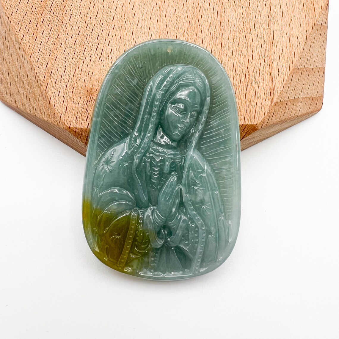 Jadeite Jade Virgin Mary Mother of Jesus Blue Green Jade - Etsy