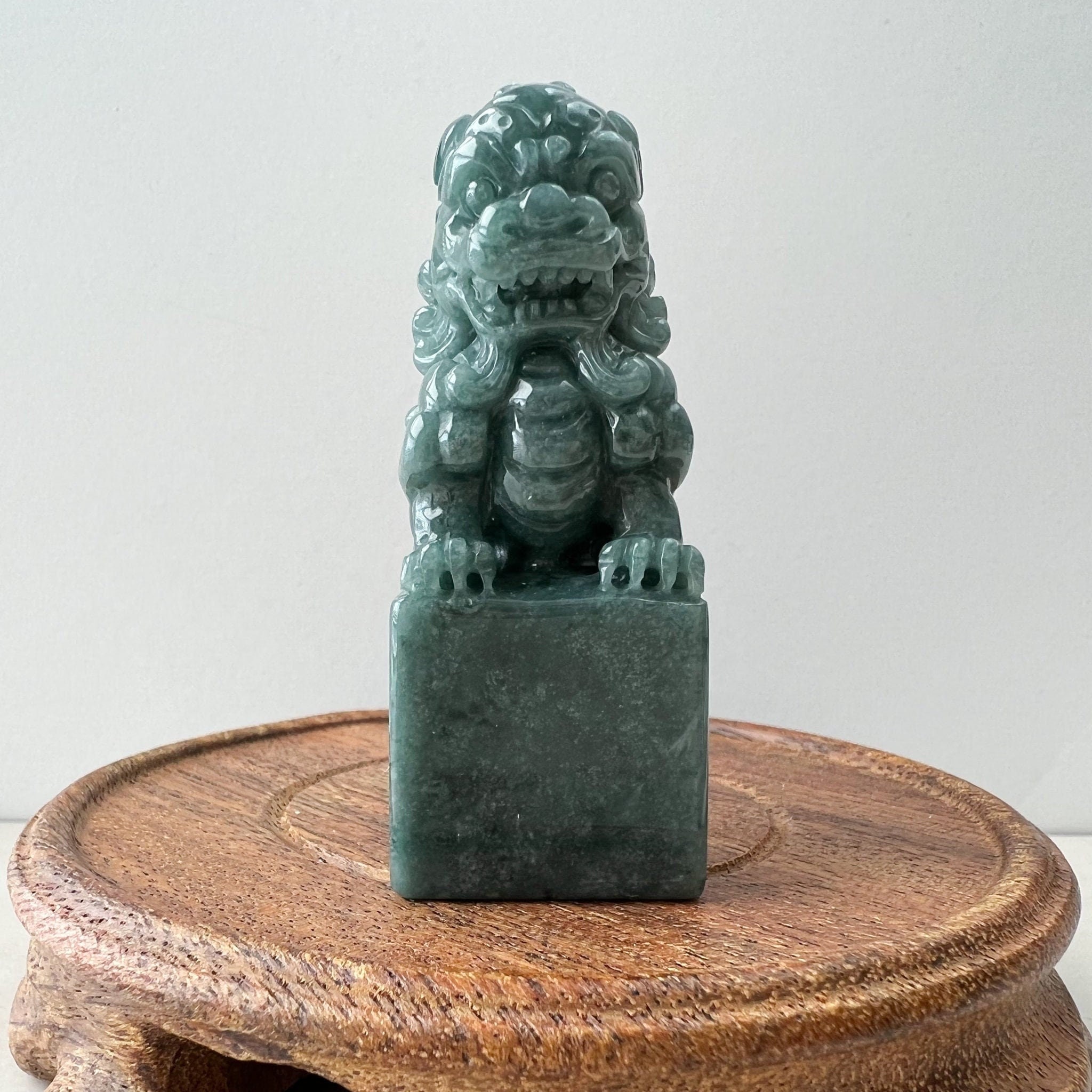 Jadeite Jade Lion, Foo Dog, Chinese Guardian Lion, Chinese Hand Carved ...