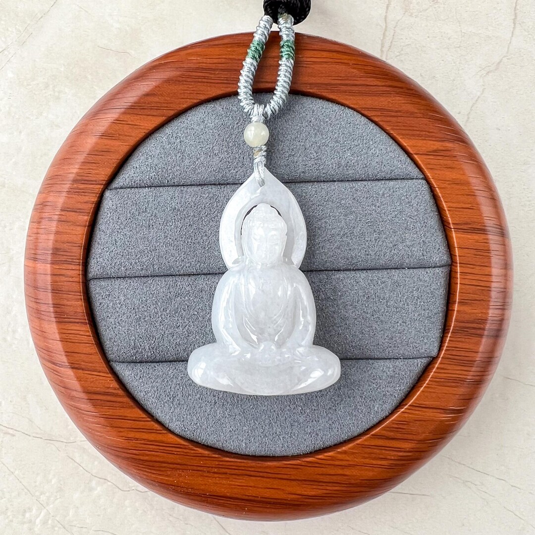 Pure Light Amitabha Buddha Jade Pendant, Jadeite Jade Amitabha Buddha ...