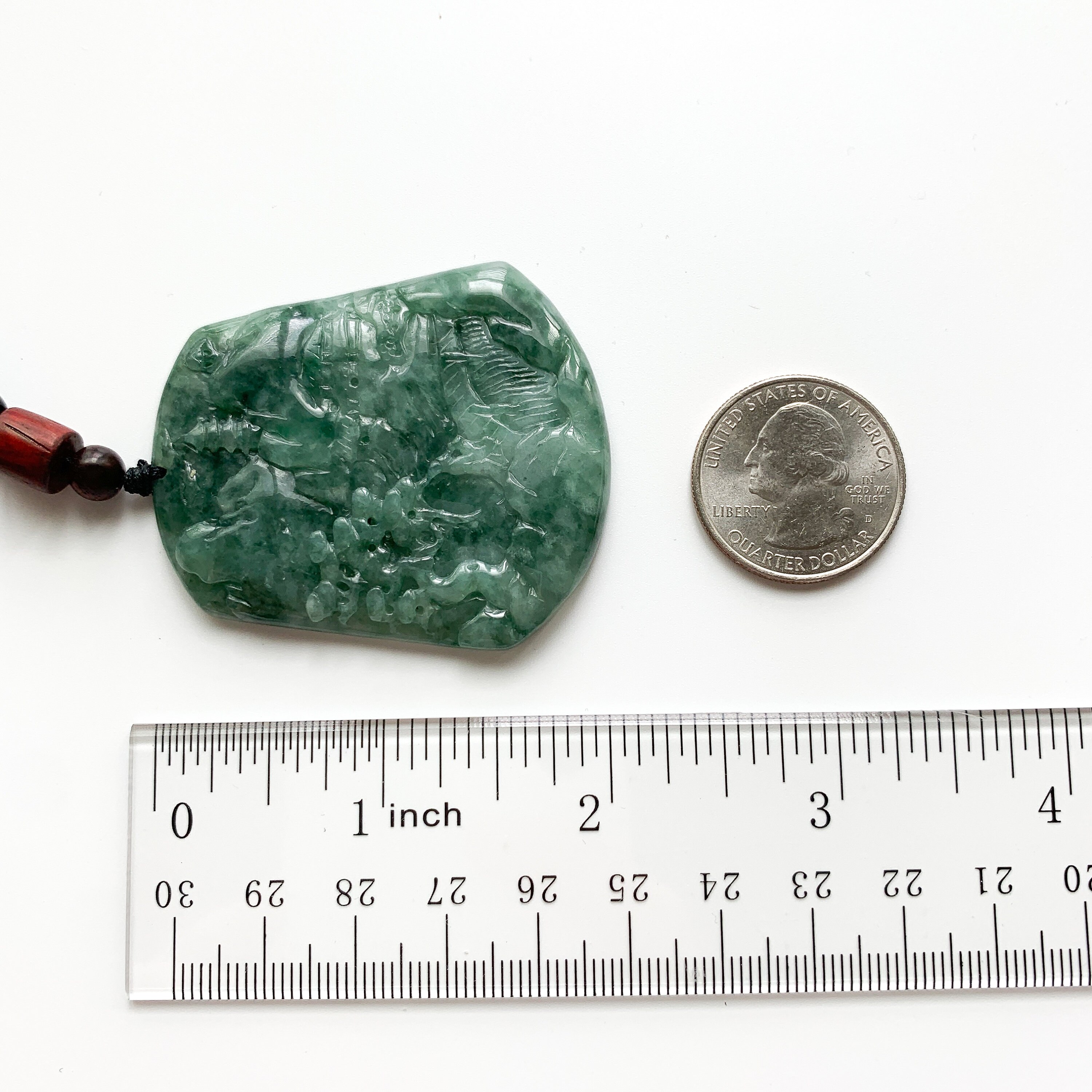 Jadeit Jade Landschaft Berg Wald Fluss Landschaft von Hand | Etsy