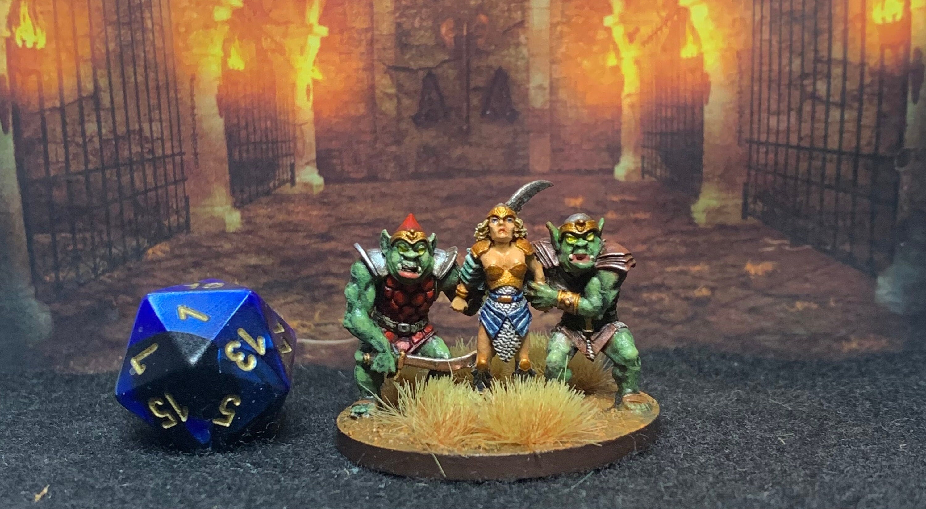 Hand Painted Dungeons and Dragons Miniature: Orcs With Captive - Etsy