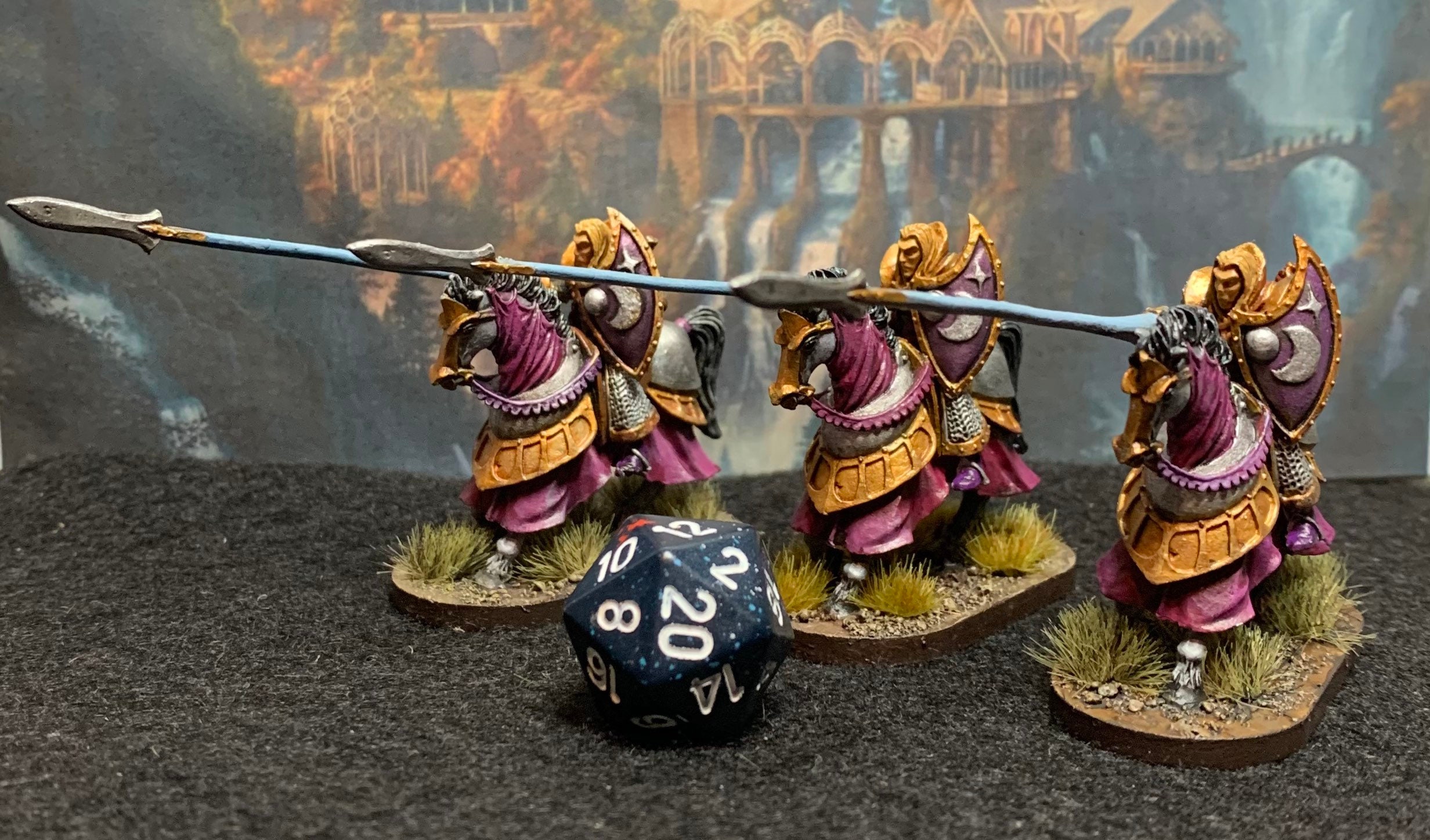 Hand Painted Dungeons and Dragon Miniatures: Elven Cavalry - Etsy