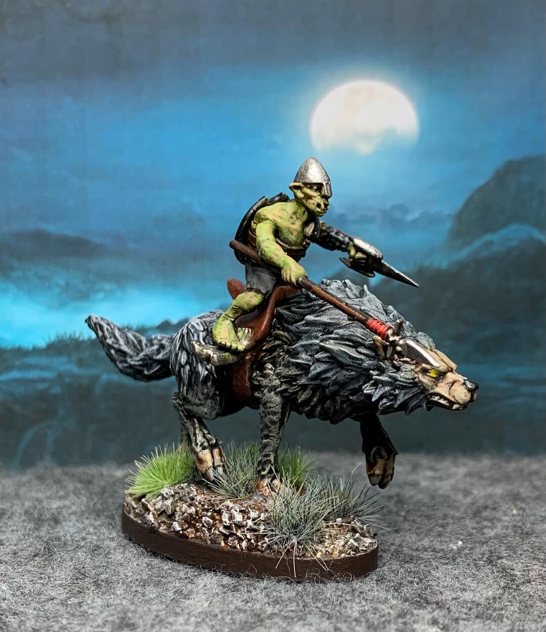 Warg Rider! Hand Painted Dungeons and Dragons Miniature. - Etsy