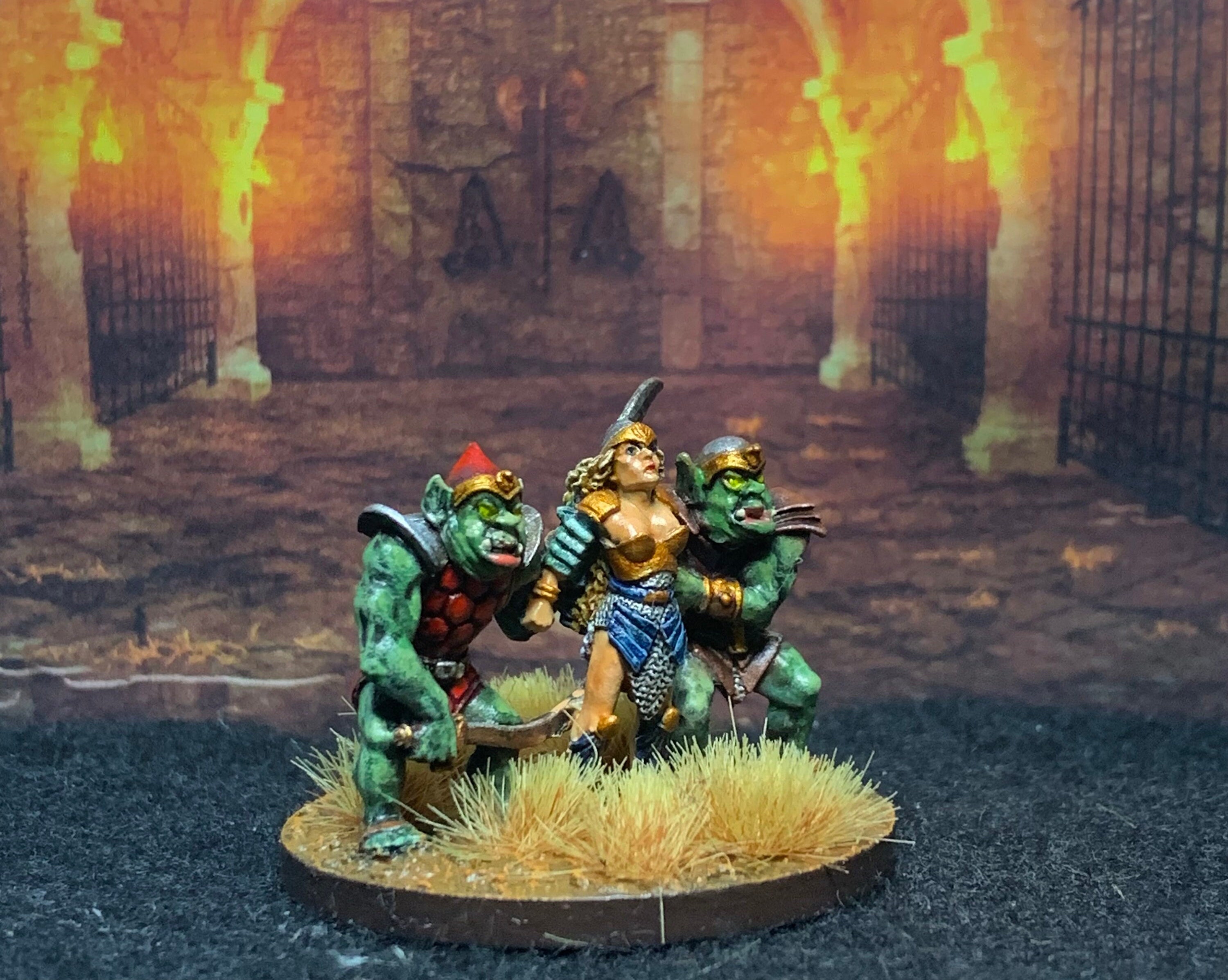 Hand Painted Dungeons and Dragons Miniature: Orcs With Captive - Etsy