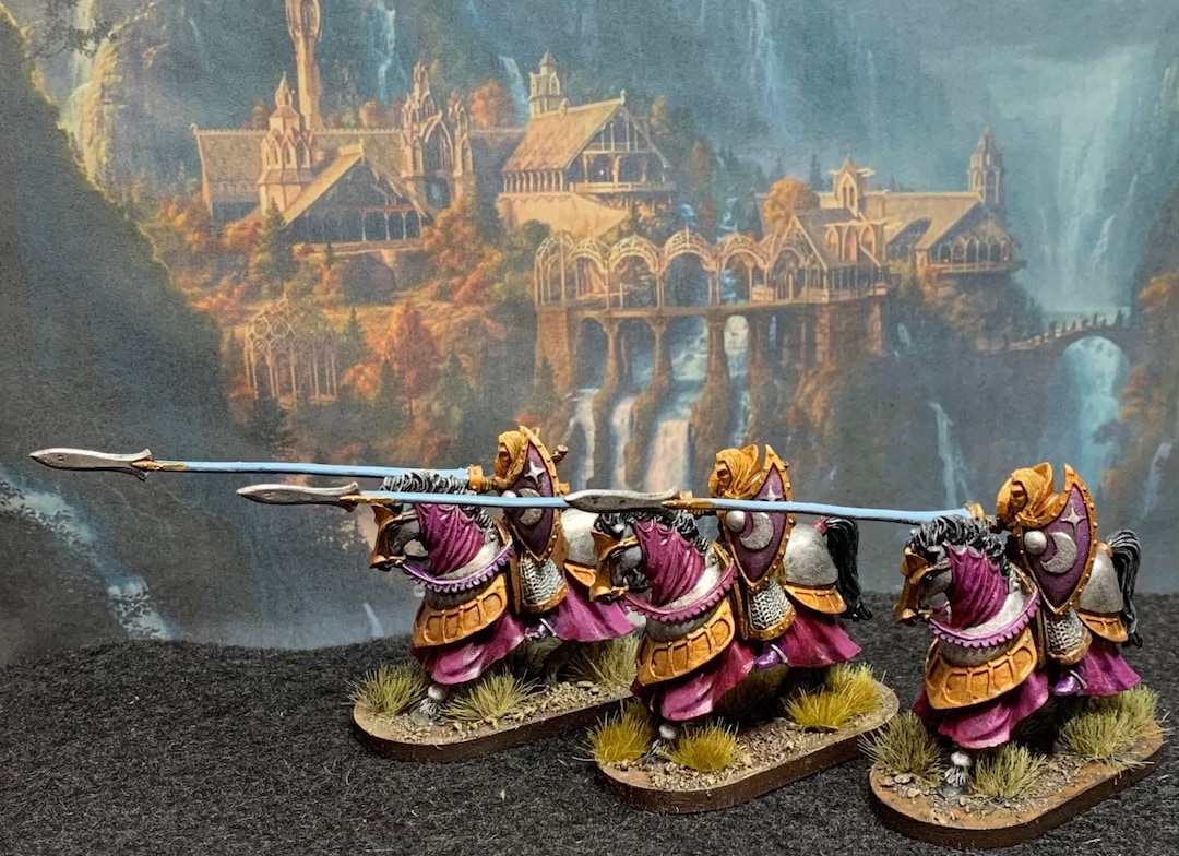 Hand Painted Dungeons and Dragon Miniatures: Elven Cavalry! - Etsy