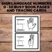 Sign Language Number Tracing Flashcards and Busy Book Pages, Speech ...