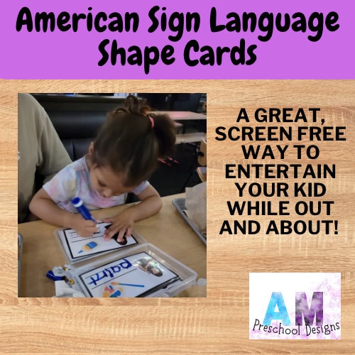 Sign Language Shapes Flashcards - ASL Shape Flashcards - Speech Therapy ...