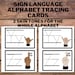 Sign Language Alphabet Tracing Flashcards, Preschool Alphabet ...